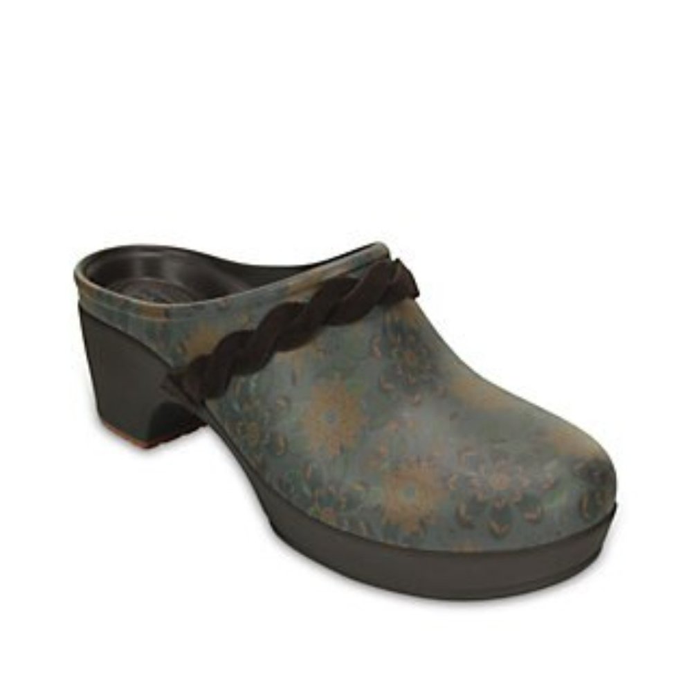 Crocs Sarah Graphic Clogs Mules Slip On - Gem